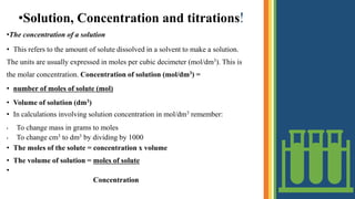 TITRATION PPT.pptx for cape chemistry unit 1 | PPTX
