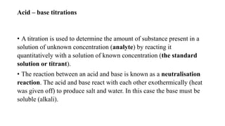 TITRATION PPT.pptx for cape chemistry unit 1 | PPTX