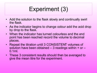 Titrations | PPT | Chemistry | Science