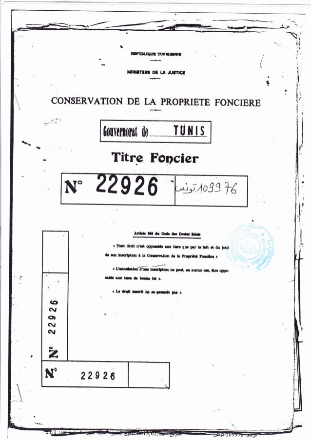 Titre foncier 1