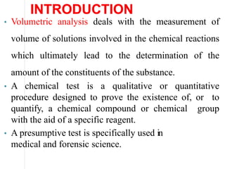 Titrimetric analysis | PPTX