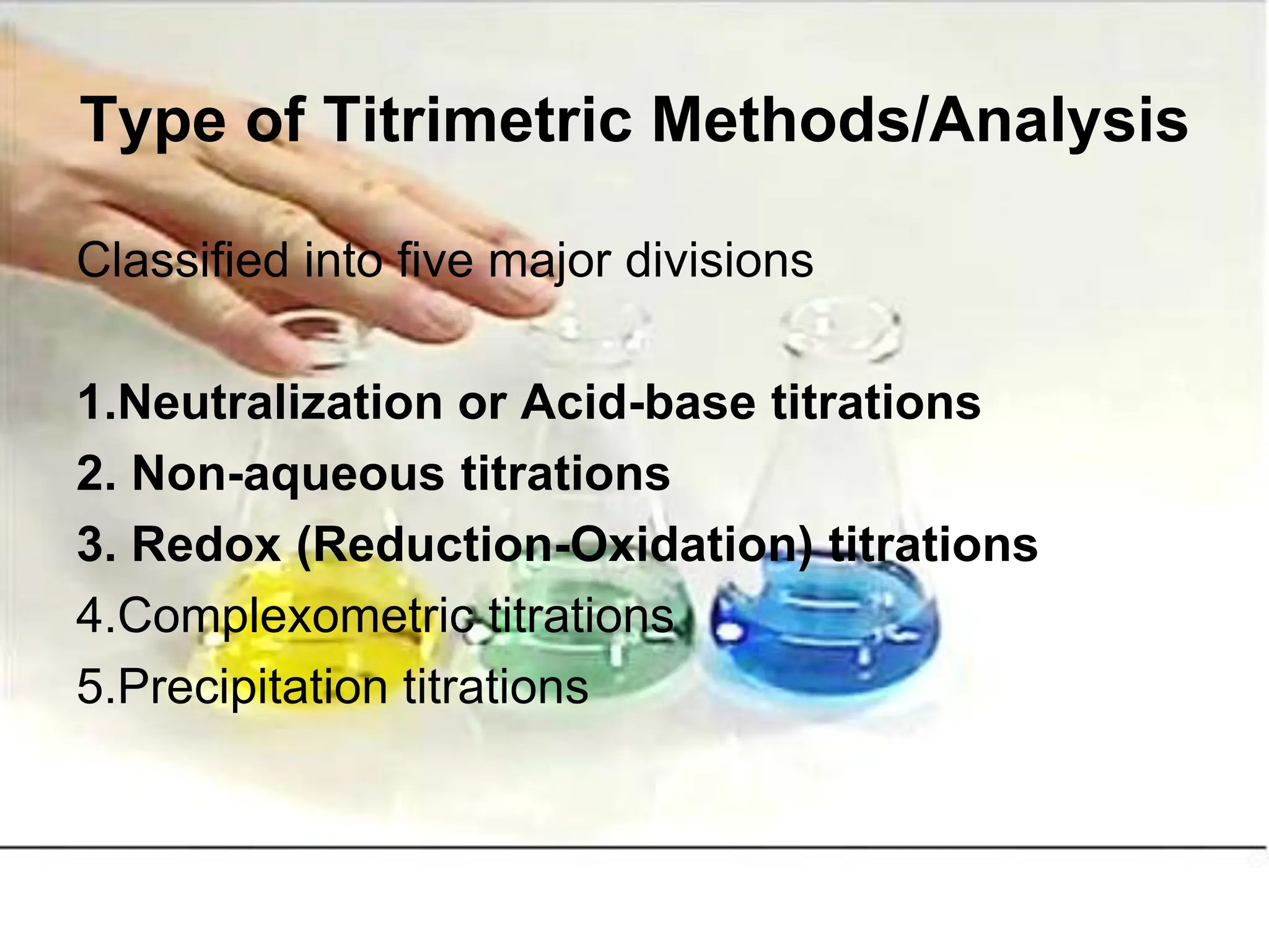 TITRIMETRIC Analysis third year pharmacy | PDF