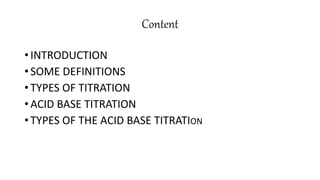 Titrimetric analysis lec | PPTX