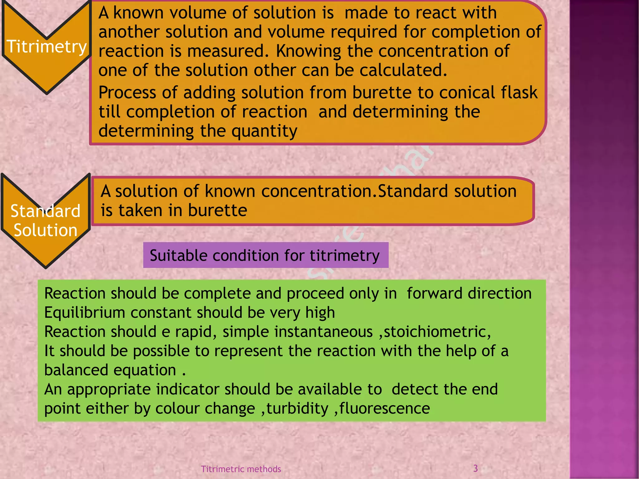 Titrimetric methods | PDF