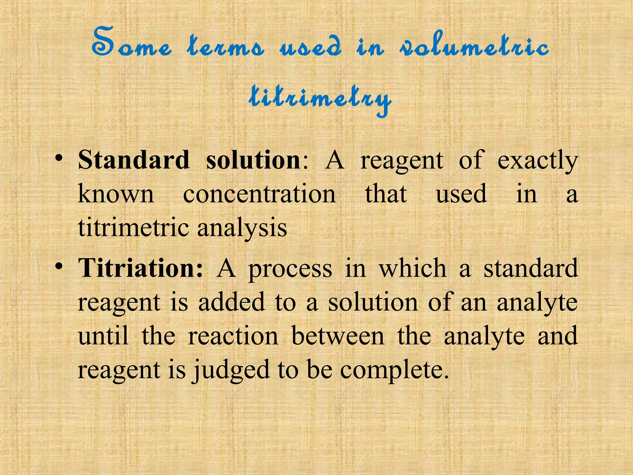 Titrimetric Methods | PPT