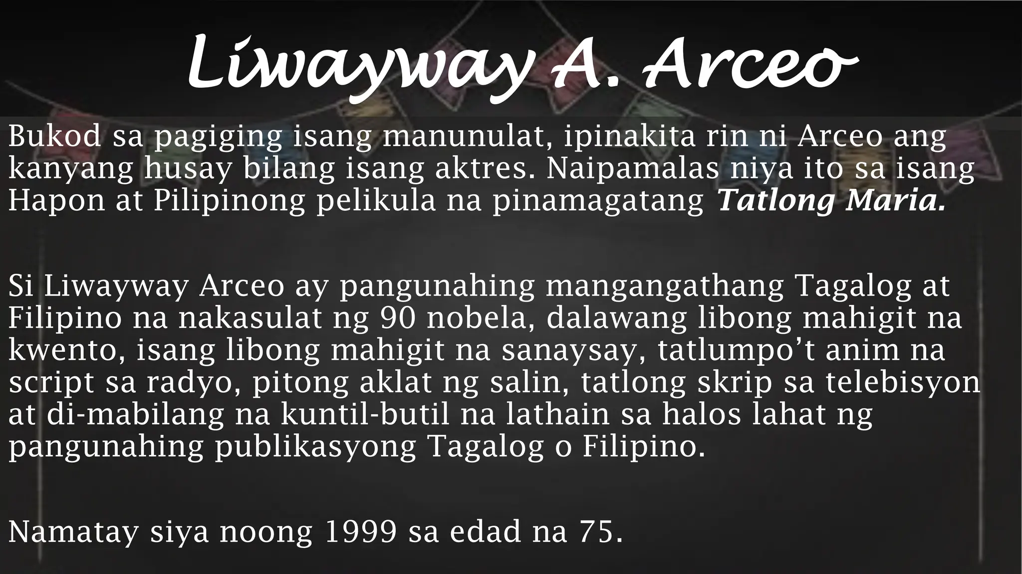 TITSER ni Liwayway Arceo (Sosyedad at Literatura) | PPTX