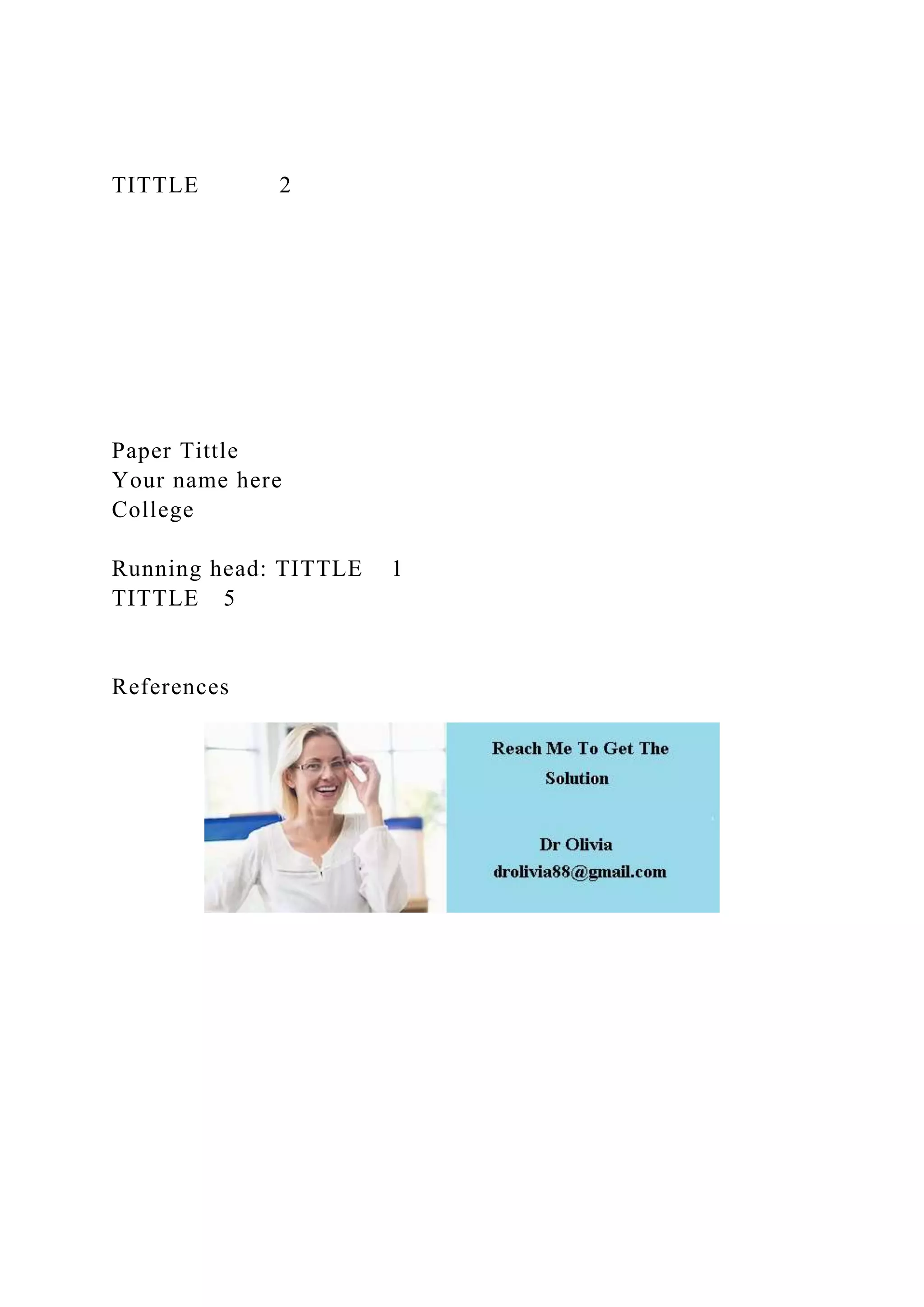 TITTLE2Paper Tittle Your name hereCollege.docx