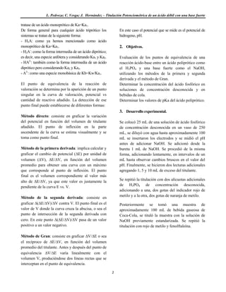Titulación potenciométrica de un ácido poliprótico con una base fuerte ...