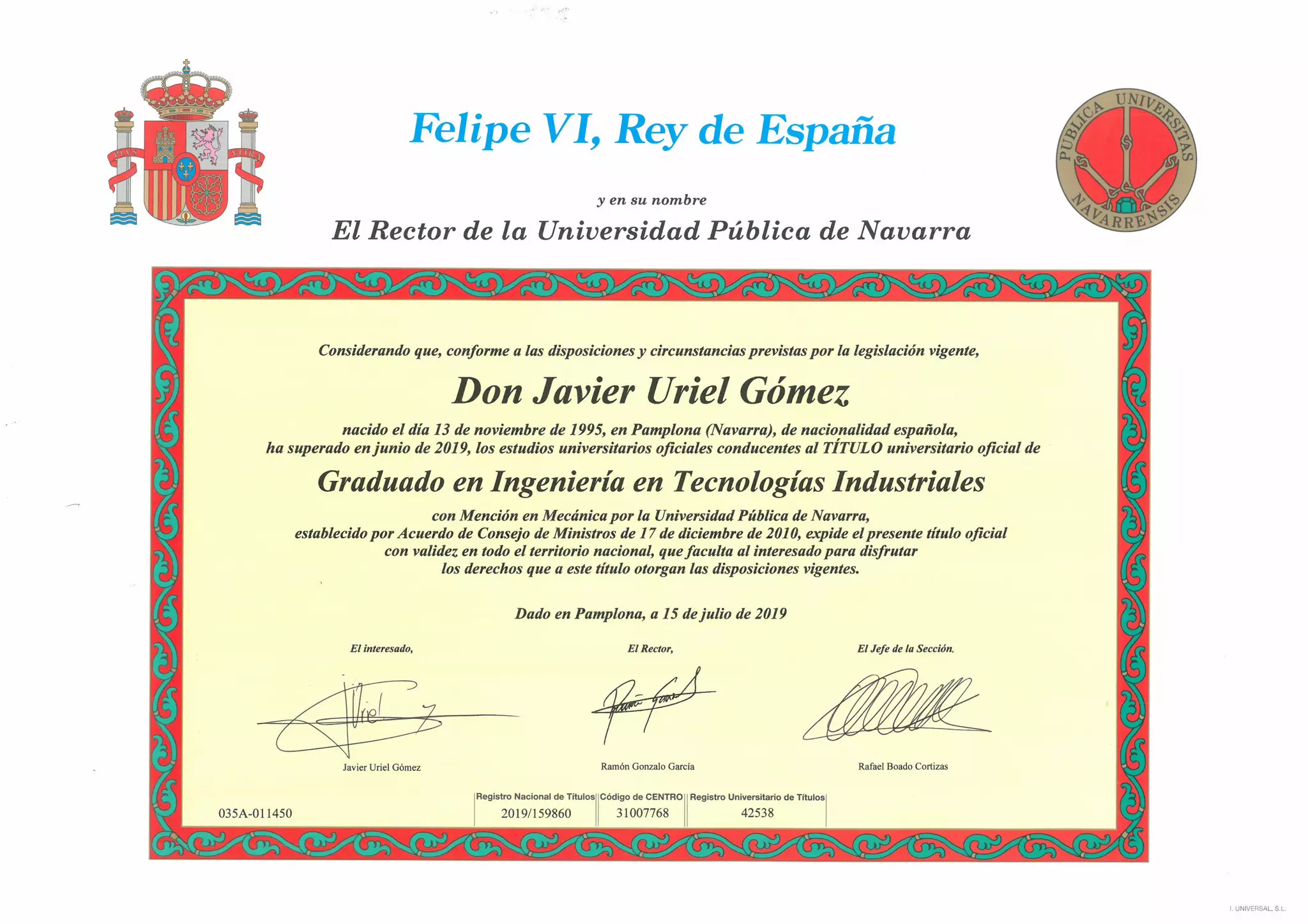 Título de Graduado en Ingeniería en TecnologÍas industriales | PPT