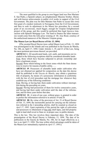 Titulo de propriedad 4136 and don mariano e. san pedro estate - the ...