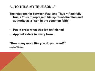 Titus, Chapter One | PPTX