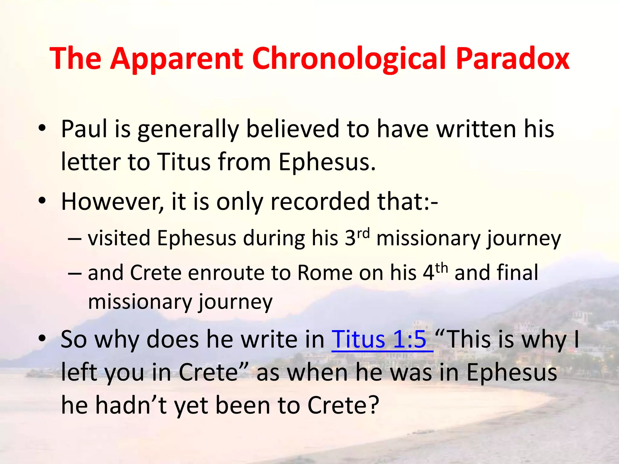 Titus Bible Class | PPTX