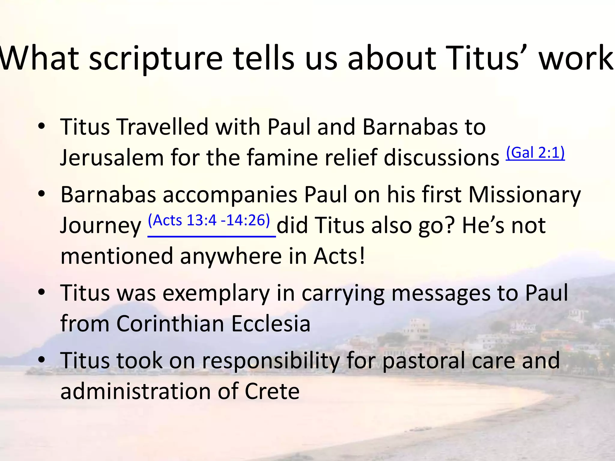 Titus Bible Class | PPTX