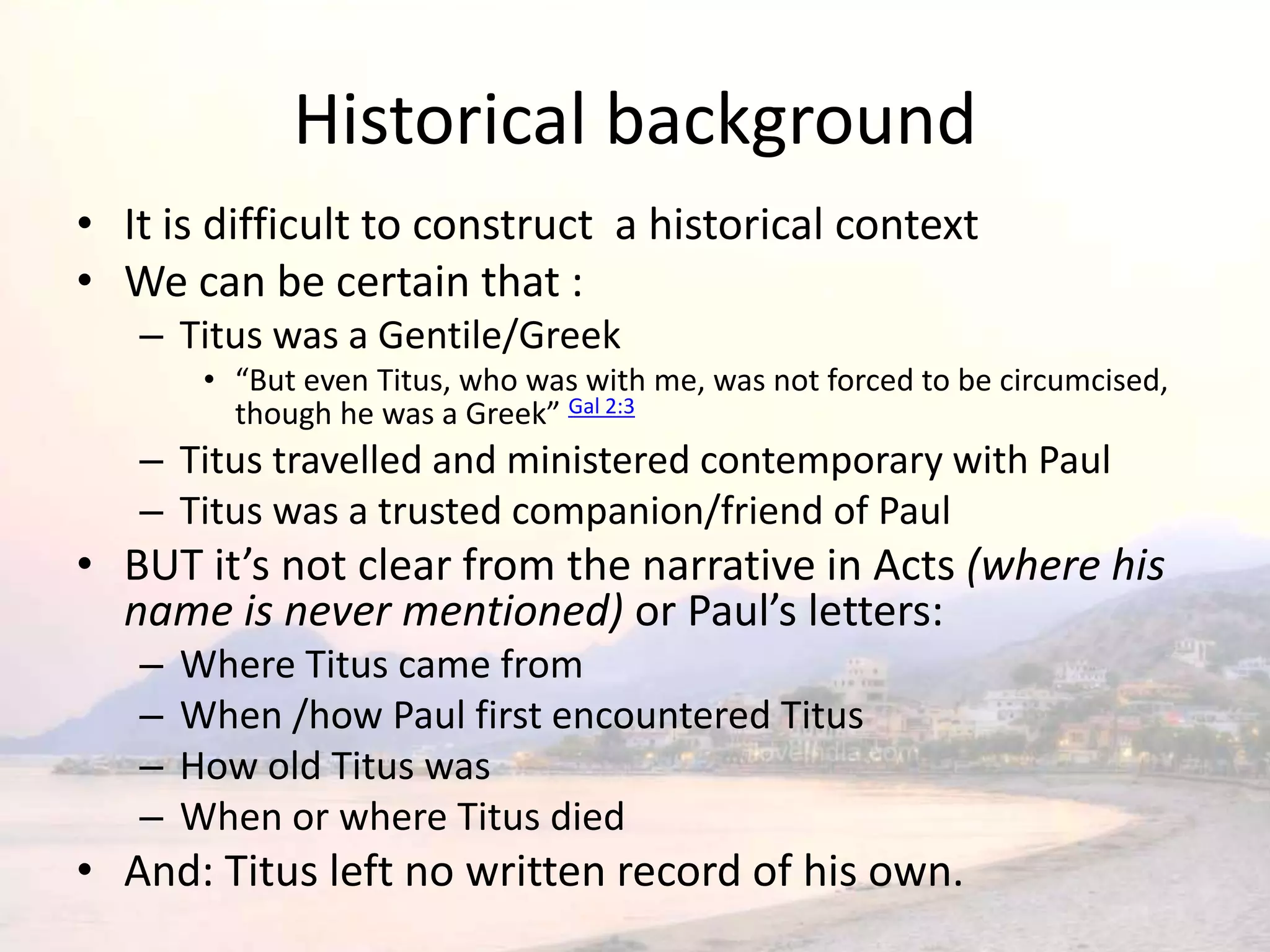 Titus Bible Class | PPTX