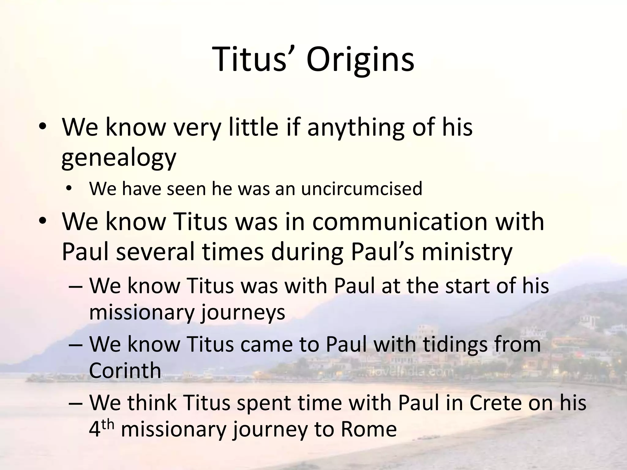 Titus Bible Class | PPTX
