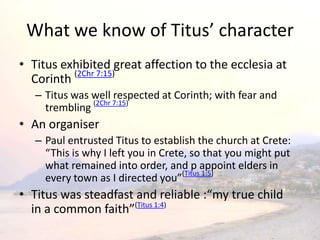 Titus Bible Class | PPTX