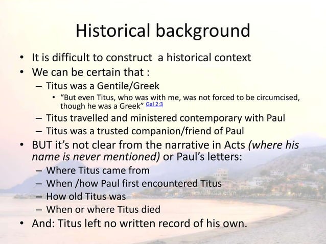 Titus Bible Class | PPTX