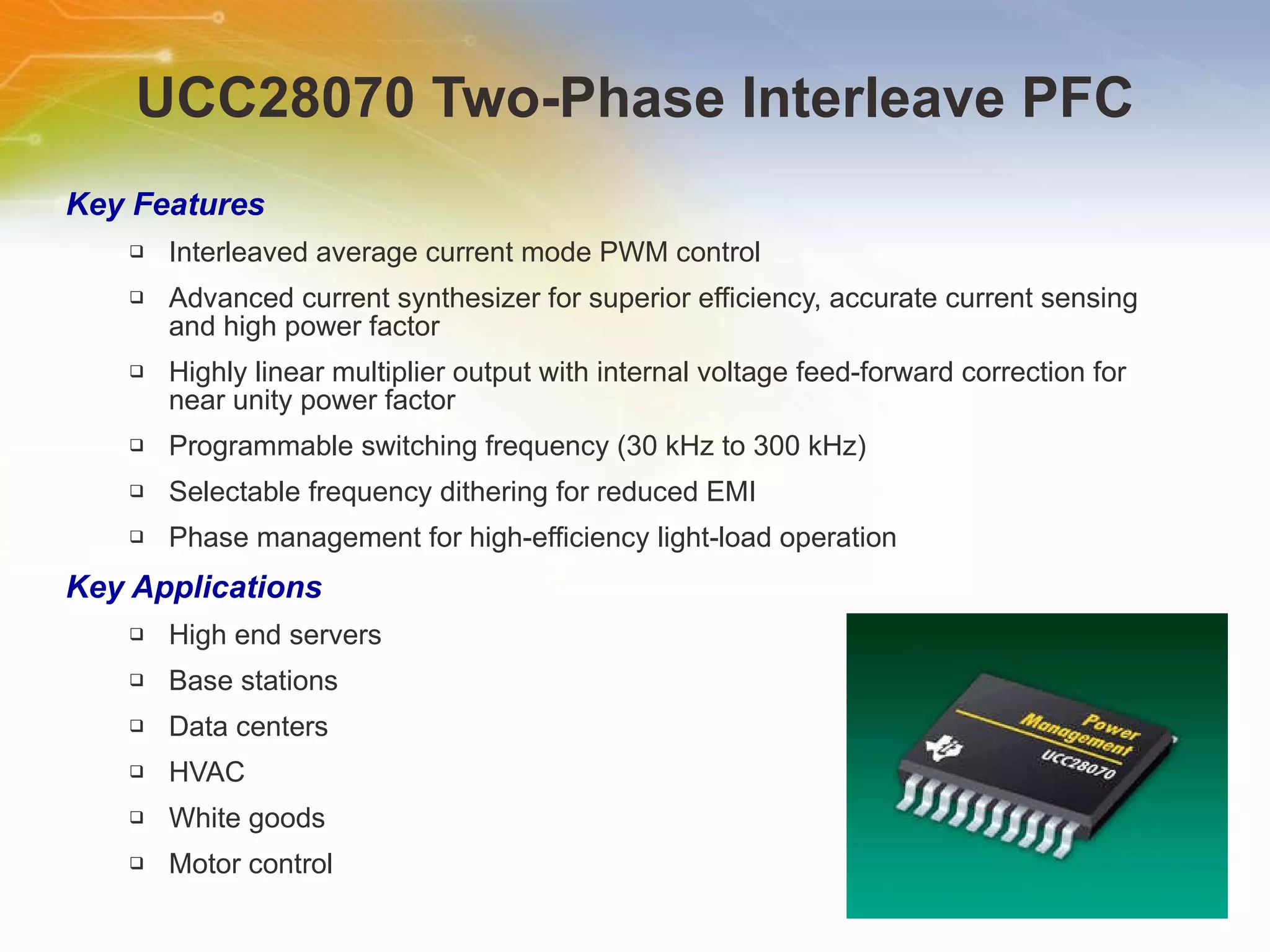 Two-Phase Interleaved CCM PFC Controller | PPT