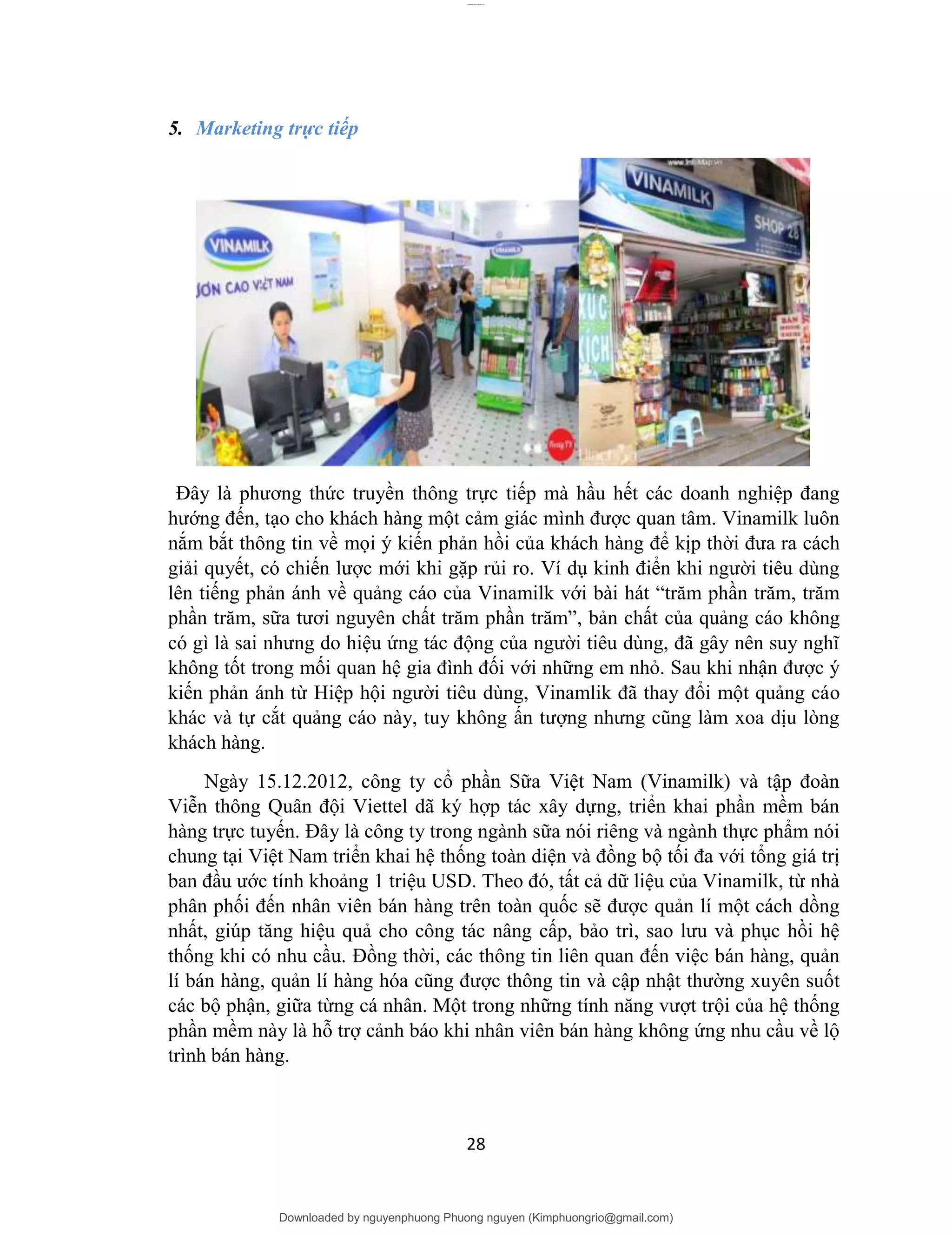 Tiểu luận - Phân tích hỗn hợp marketing của Vinamilk.doc