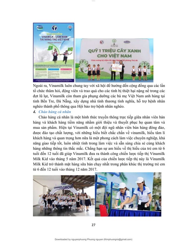 Tiểu luận - Phân tích hỗn hợp marketing của Vinamilk.doc