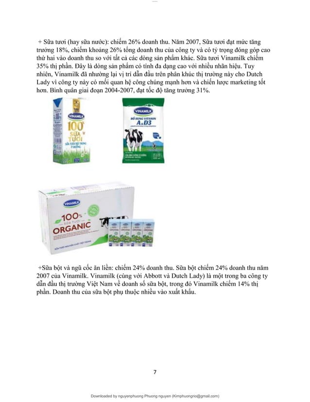 Tiểu luận - Phân tích hỗn hợp marketing của Vinamilk.doc