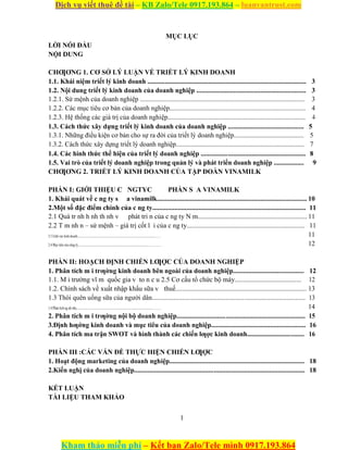 Tiểu luận - Triết lý kinh doanh của Tập đoàn VINAMILK.doc