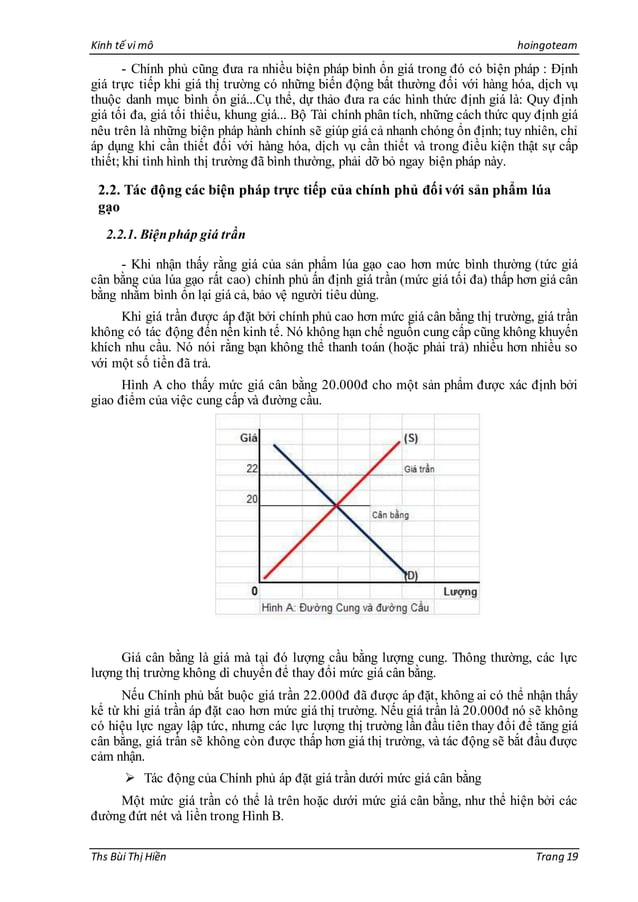 Tiểu luận kinh tế vi mô cung cầu của lúa gạo và chính sách giá của chính phủ | DOCX