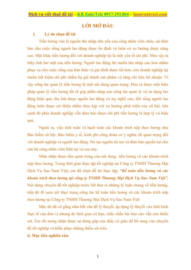Tiểu luận kế toán tiền lương và các khoản trích theo lương tại công ty.docx