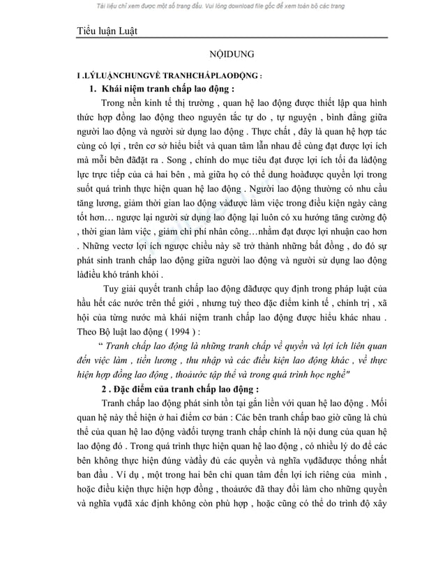 Tiểu luận luật. | PDF