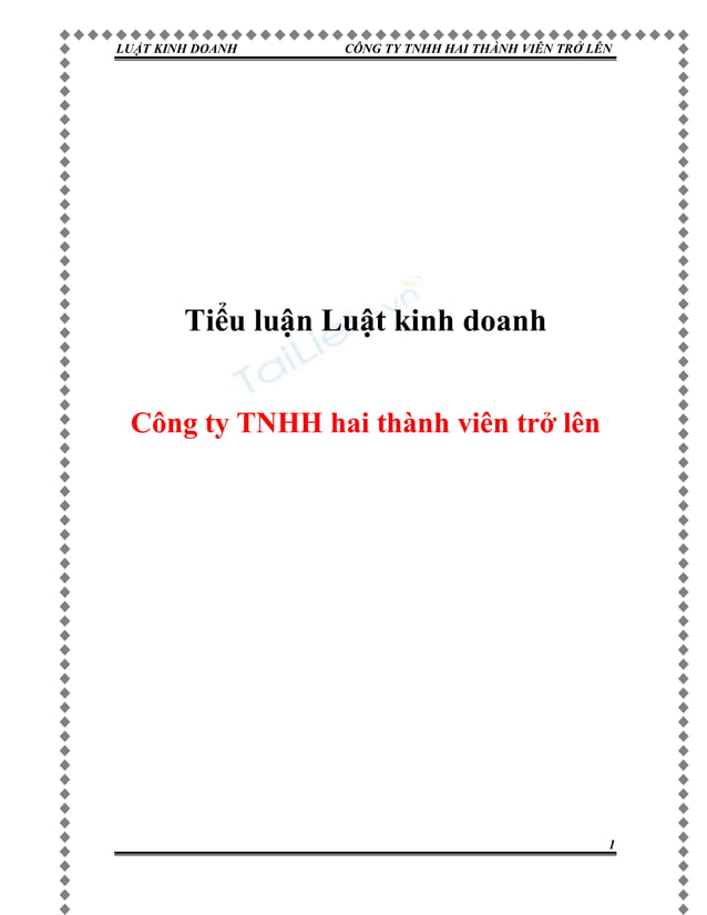 Tiểu luận luật. | PDF