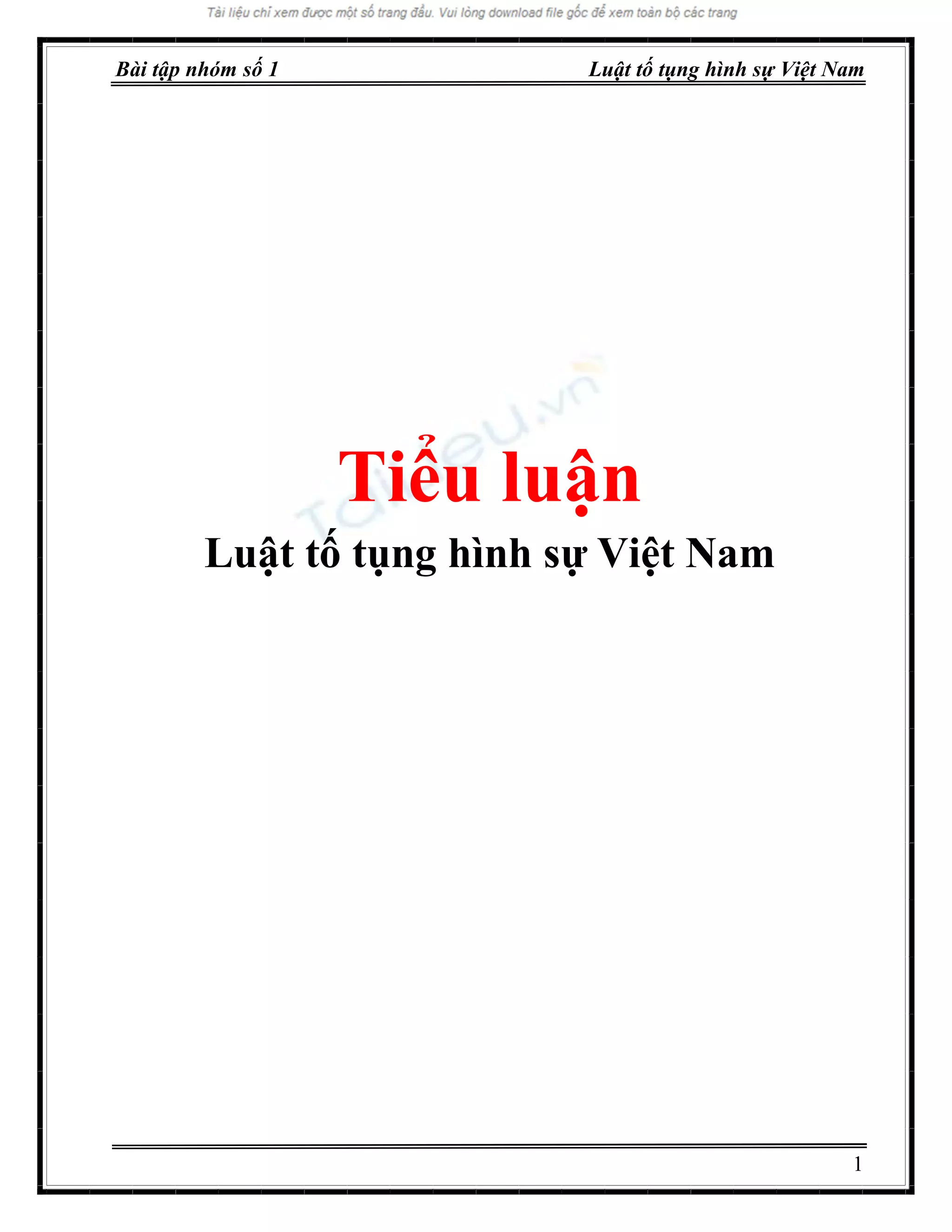 Tiểu luận luật. | PDF