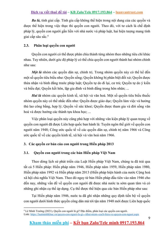 Tiểu Luận Môn Luật Hiến Pháp Việt Nam Hiến Pháp Đạo Luật Bảo Vệ Các Quyền Cơ Bản Của Con Người.docx
