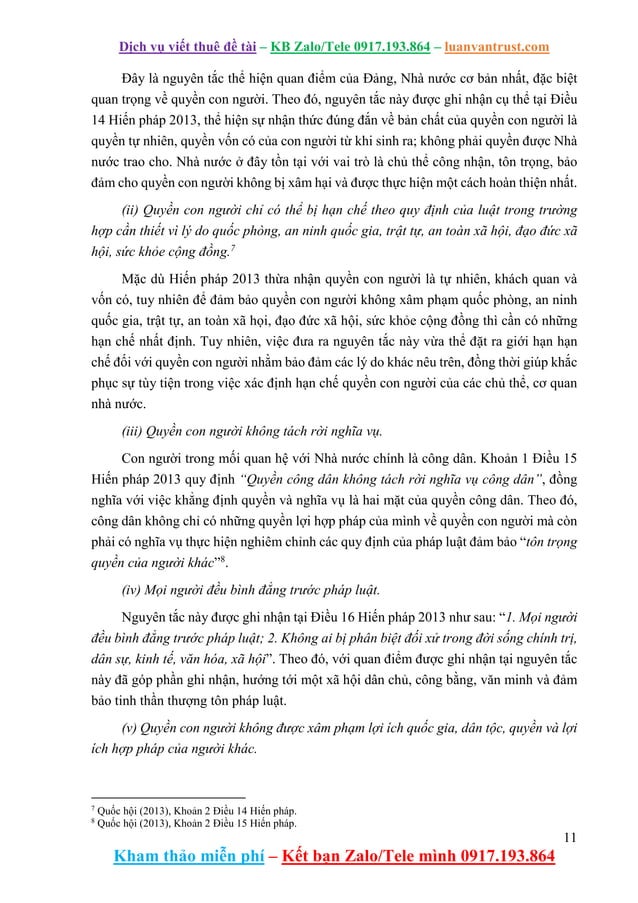 Tiểu Luận Môn Luật Hiến Pháp Việt Nam Hiến Pháp Đạo Luật Bảo Vệ Các Quyền Cơ Bản Của Con Người.docx