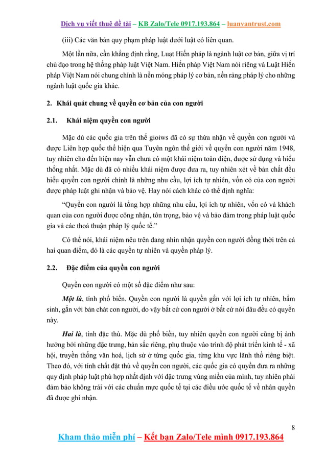 Tiểu Luận Môn Luật Hiến Pháp Việt Nam Hiến Pháp Đạo Luật Bảo Vệ Các Quyền Cơ Bản Của Con Người.docx