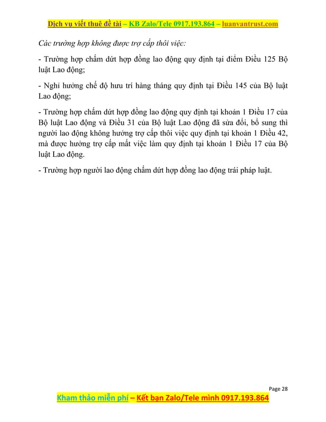 Tiểu luận môn luật lao động - Vấn đề thực hiện và chấm dứt hợp đồng lao động.docx