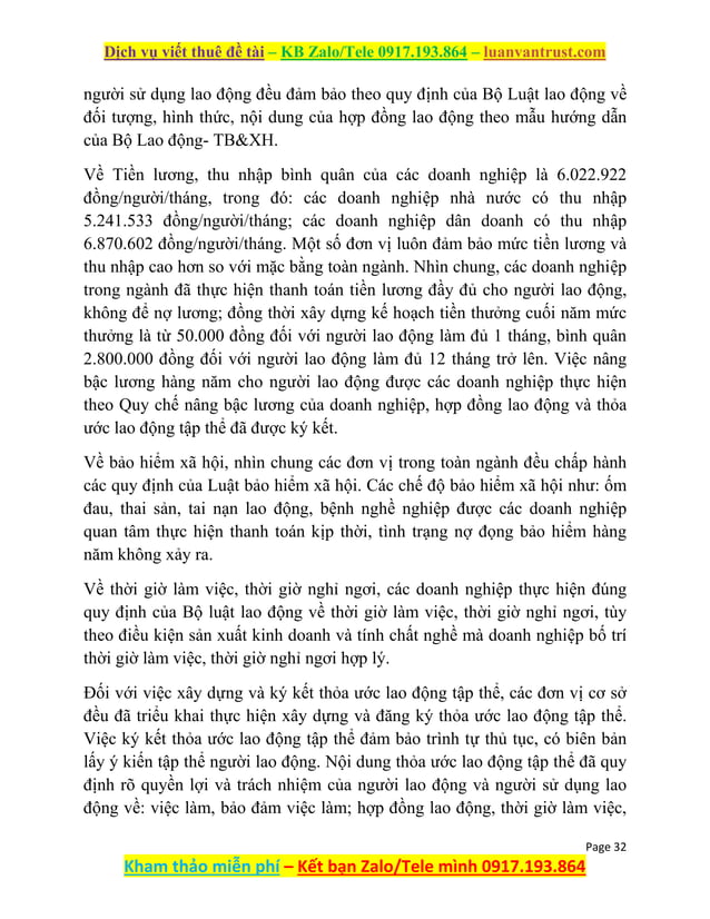 Tiểu luận môn luật lao động - Vấn đề thực hiện và chấm dứt hợp đồng lao động.docx