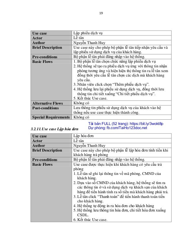 Tiểu luận môn phân tích thiết kế hệ thống đề tài phần mềm quản lý khách sạn | PDF