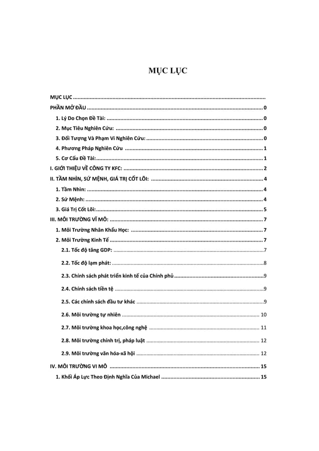 Tiểu luận môn quản trị học phân tích quản trị tại kfc | PDF