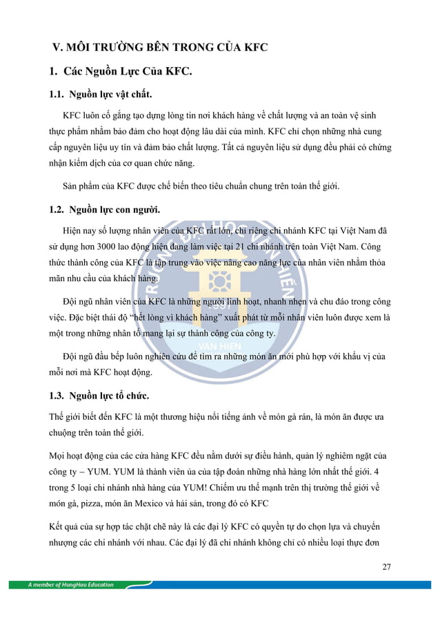 Tiểu luận môn quản trị học phân tích quản trị tại kfc | PDF