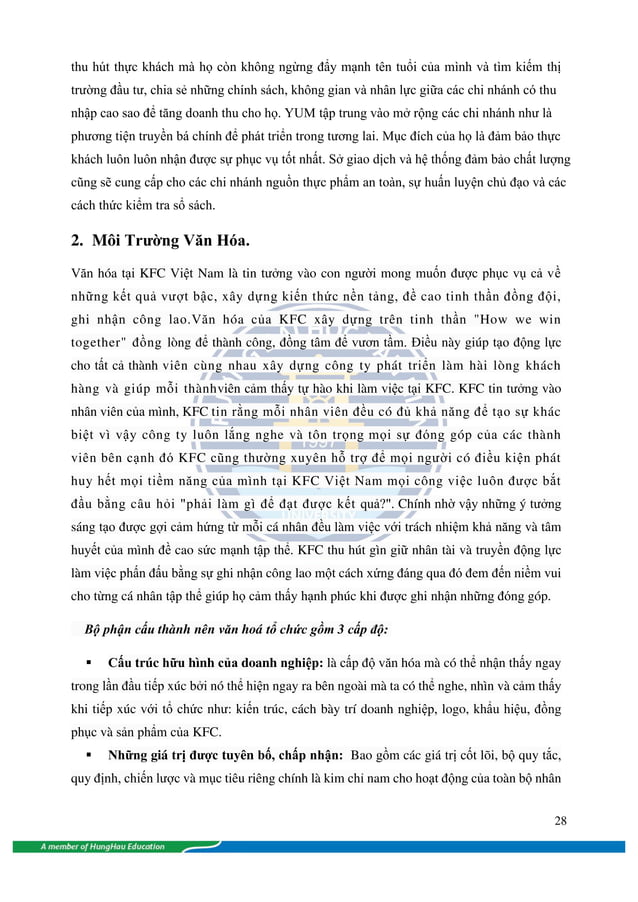 Tiểu luận môn quản trị học phân tích quản trị tại kfc | PDF