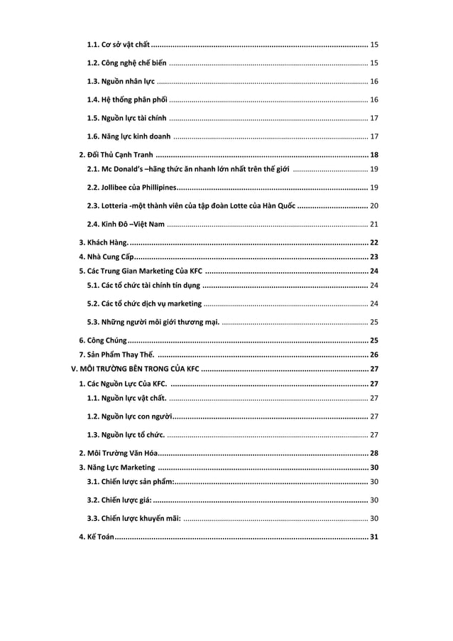 Tiểu luận môn quản trị học phân tích quản trị tại kfc | PDF