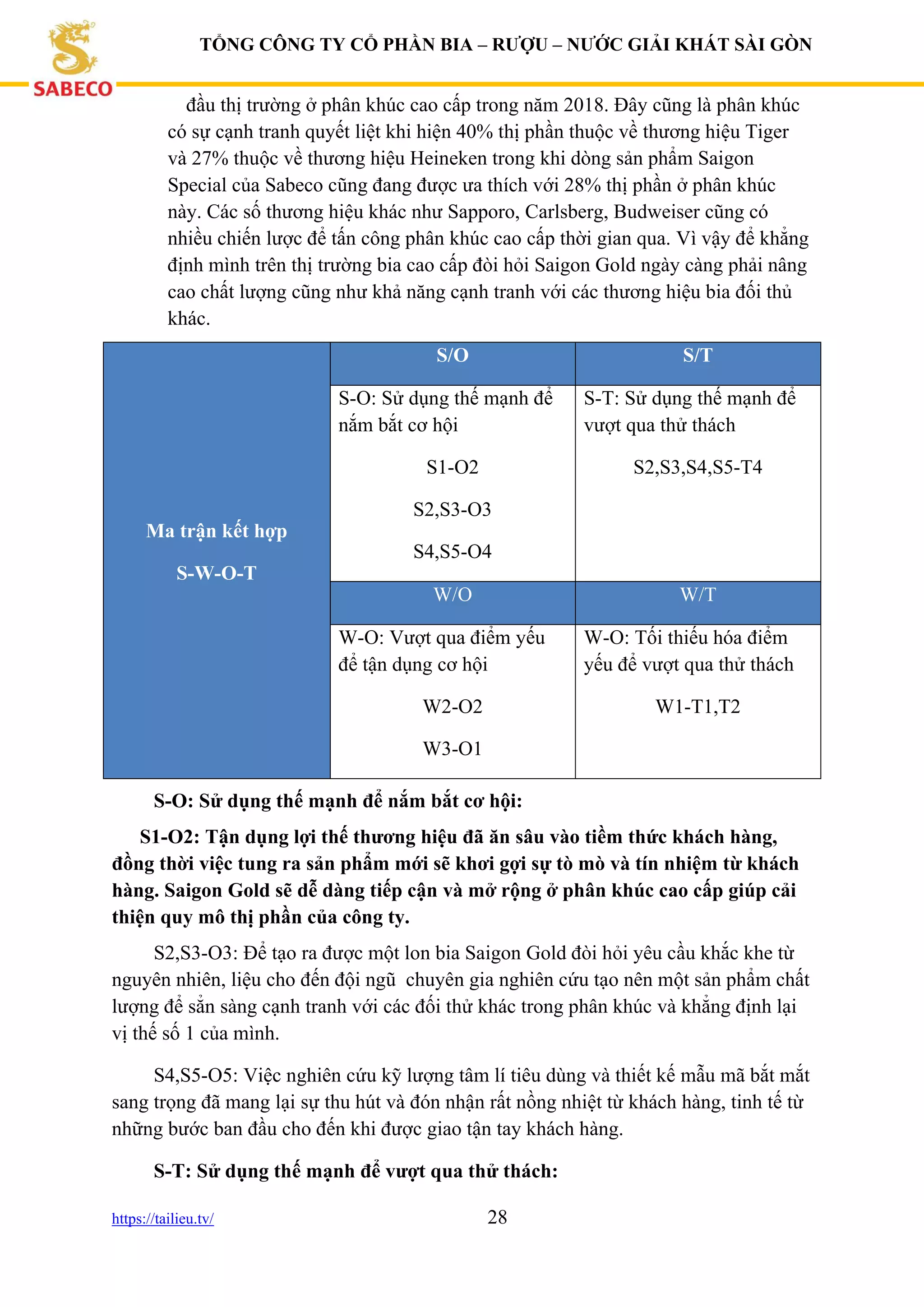 Tiểu luận Nghiên cứu Marketing Sabeco | PDF