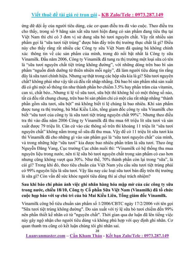 Tiểu luận Đạo đức kinh doanh của Công ty cổ phần Sữa Việt Nam – Vinamilk.docx