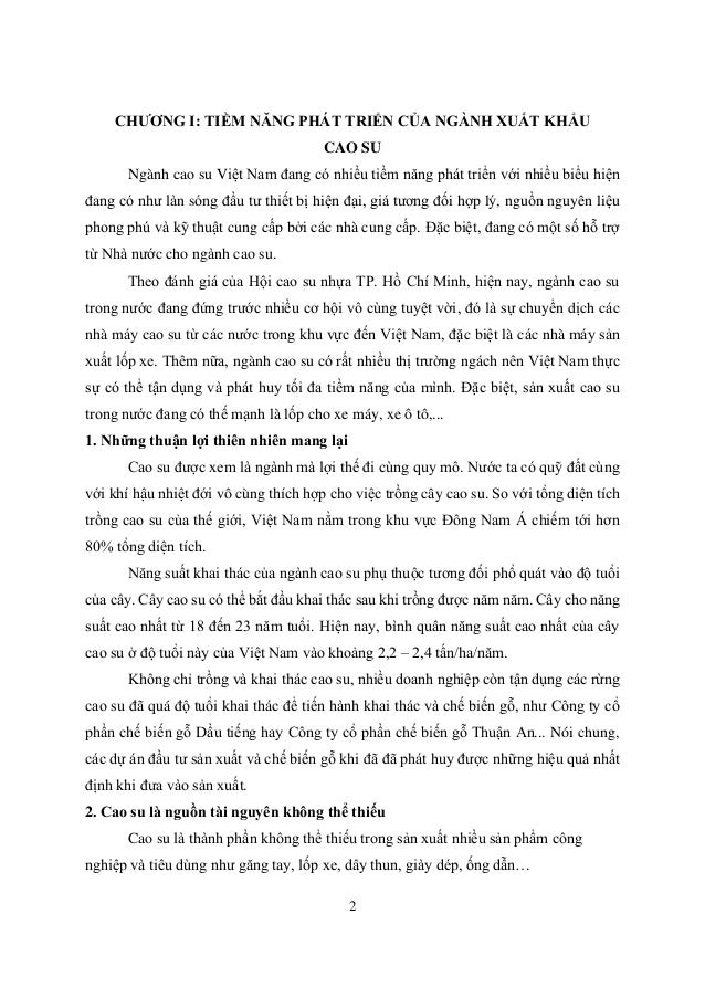 Tiểu luận Phân tích thực trạng của ngành xuất khẩu cao su tại Việt Nam.pdf