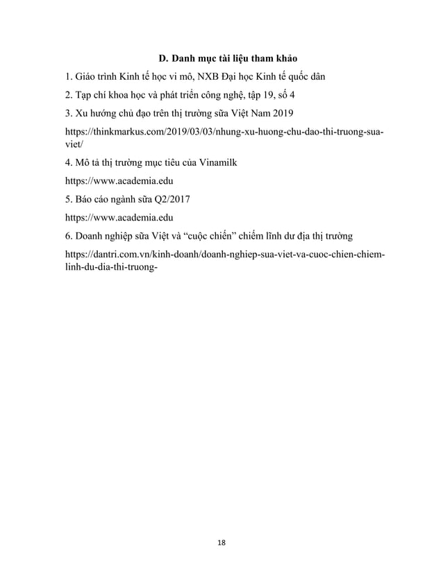 Tiểu Luận Phân Tích Thị Trường Sản Phẩm Sữa Tại Việt Nam Những Năm Gần Đây | DOCX