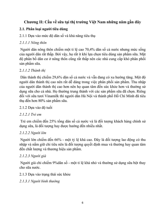 Tiểu Luận Phân Tích Thị Trường Sản Phẩm Sữa Tại Việt Nam Những Năm Gần Đây | DOCX