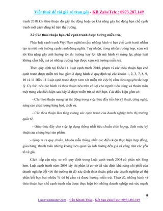 Tiểu Luận Pháp Luật Về Thỏa Thuận Hạn Chế Cạnh Tranh Ở Việt Nam.docx