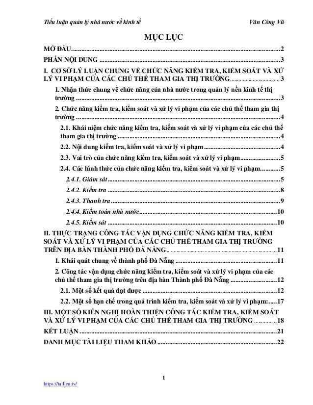 Tiểu luận quản lý nhà nước về kinh tế | PDF
