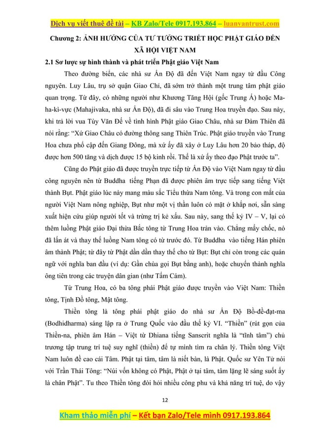 Tiểu luận Tư tưởng cốt lõi của triết học phật giáo và sự ảnh hưởng đến đời sống xã hội Việt Nam.doc