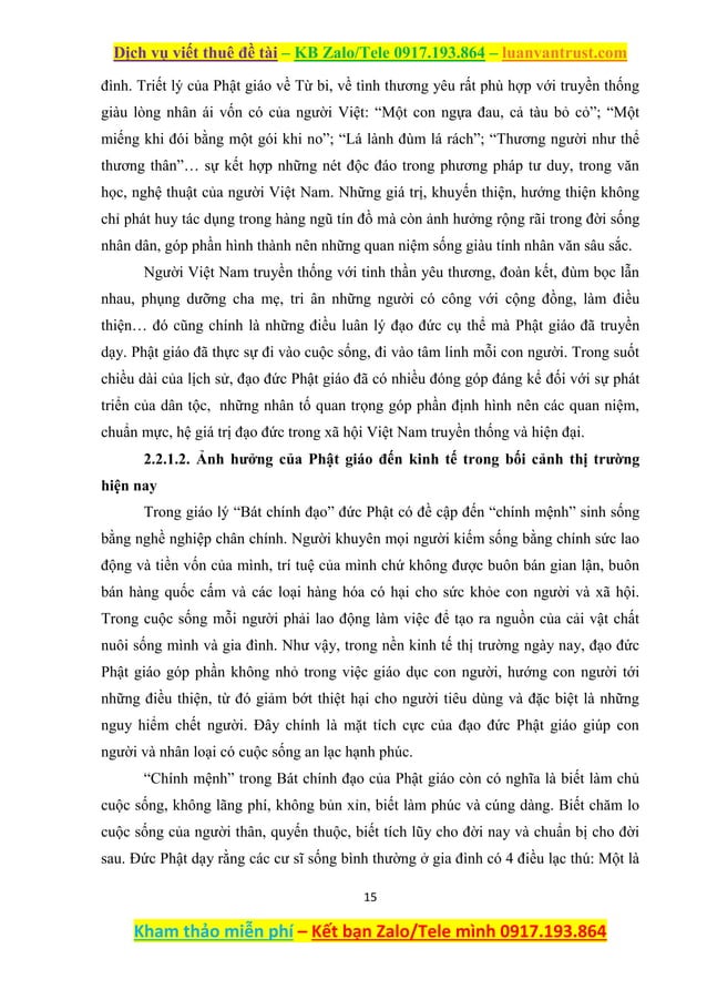 Tiểu luận Tư tưởng cốt lõi của triết học phật giáo và sự ảnh hưởng đến đời sống xã hội Việt Nam.doc